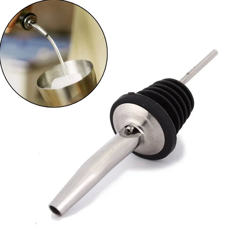 Stainless Steel Free Flow Vented Pourer Wine Liquor Bottle Spout ...