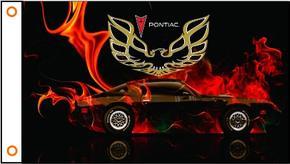 car flag custom flag Pontiac Firebird banner 3x5ft 100% Polyester 103 ...
