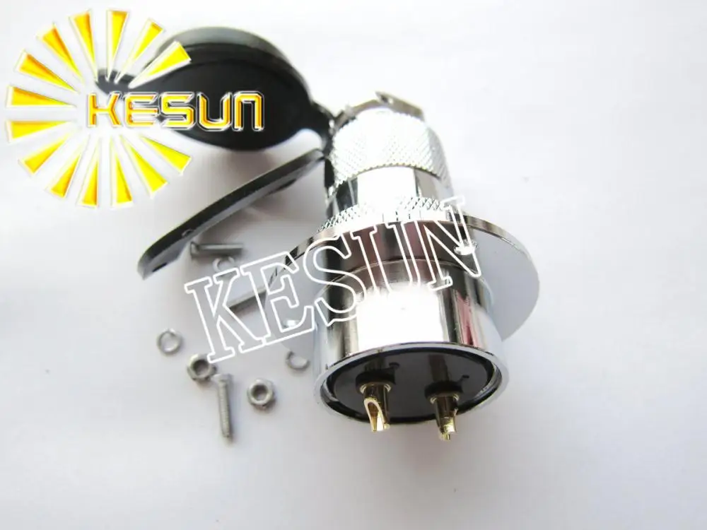 10pair Gx30-2 Gx30 2pin With Flange Male & Female 30mm Wire Panel Connector M30 Circular ...