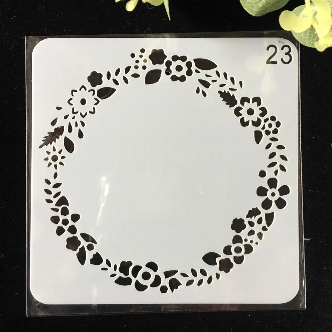 15cm Floral Circle DIY Layering Stencils Wall Painting Scrapbook ...