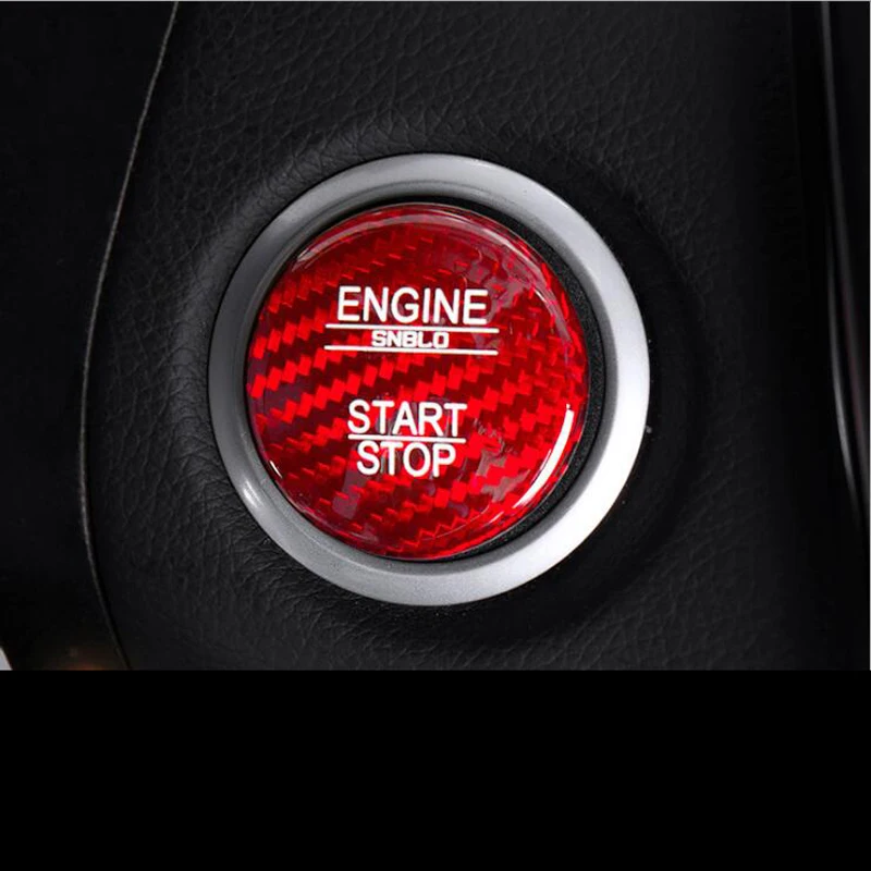 Carbon Fiber Button Cover 2-Pack Carbon Fiber Engine Start/Stop Button ...