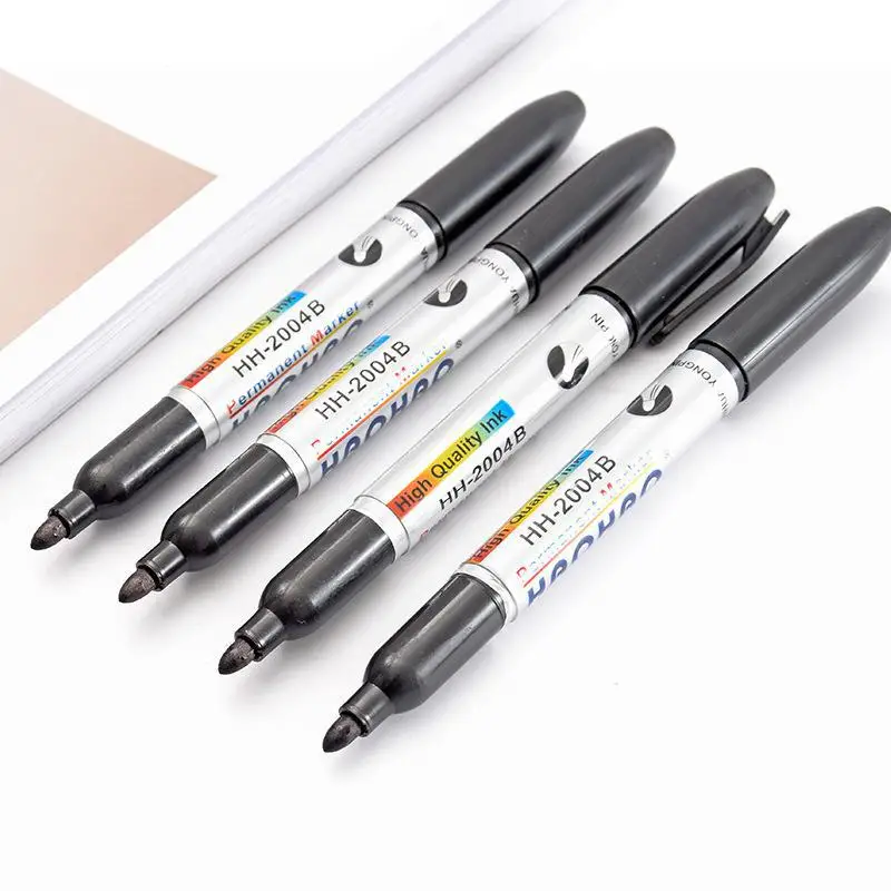 2pcs/lot Oily Big Capacity Multi function Black Ink Permanent Marker ...