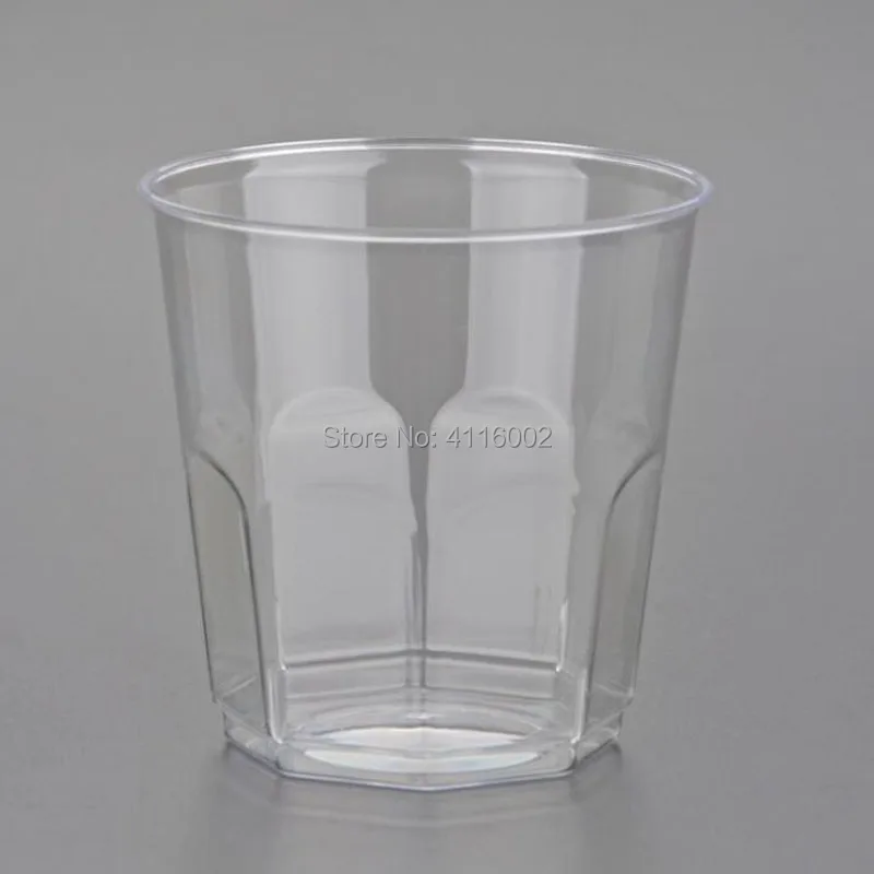 400pcs-200ml-Octagonal-Disposable-Plastic-Cup-Hard-PS-Clear-Cup ...