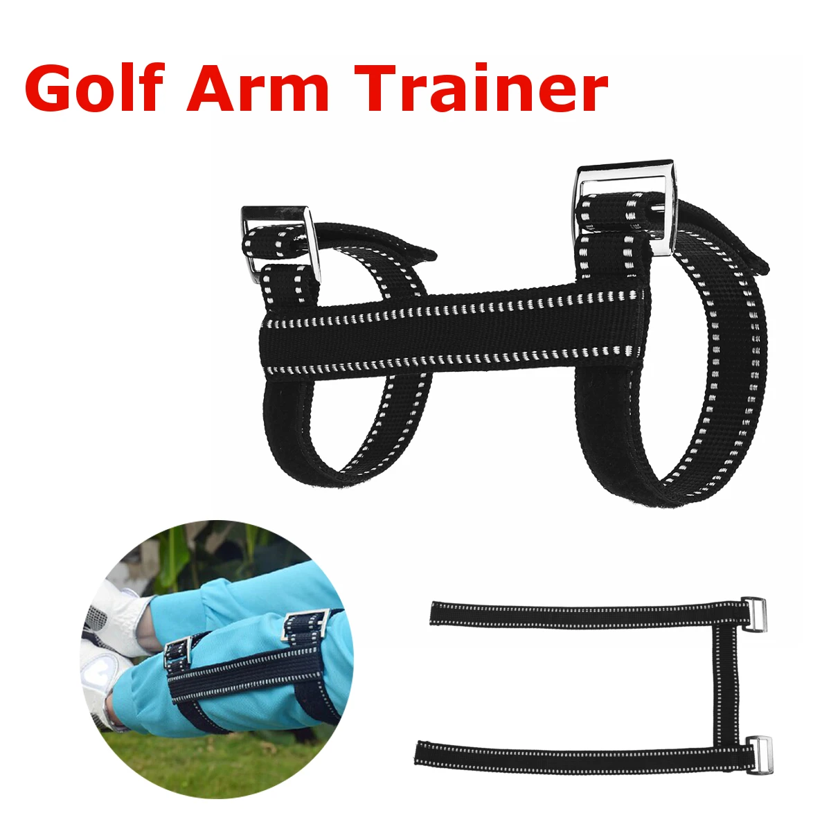 Golf Straight Swing Training Aid Elbow Arc Support Brace Guide Arm