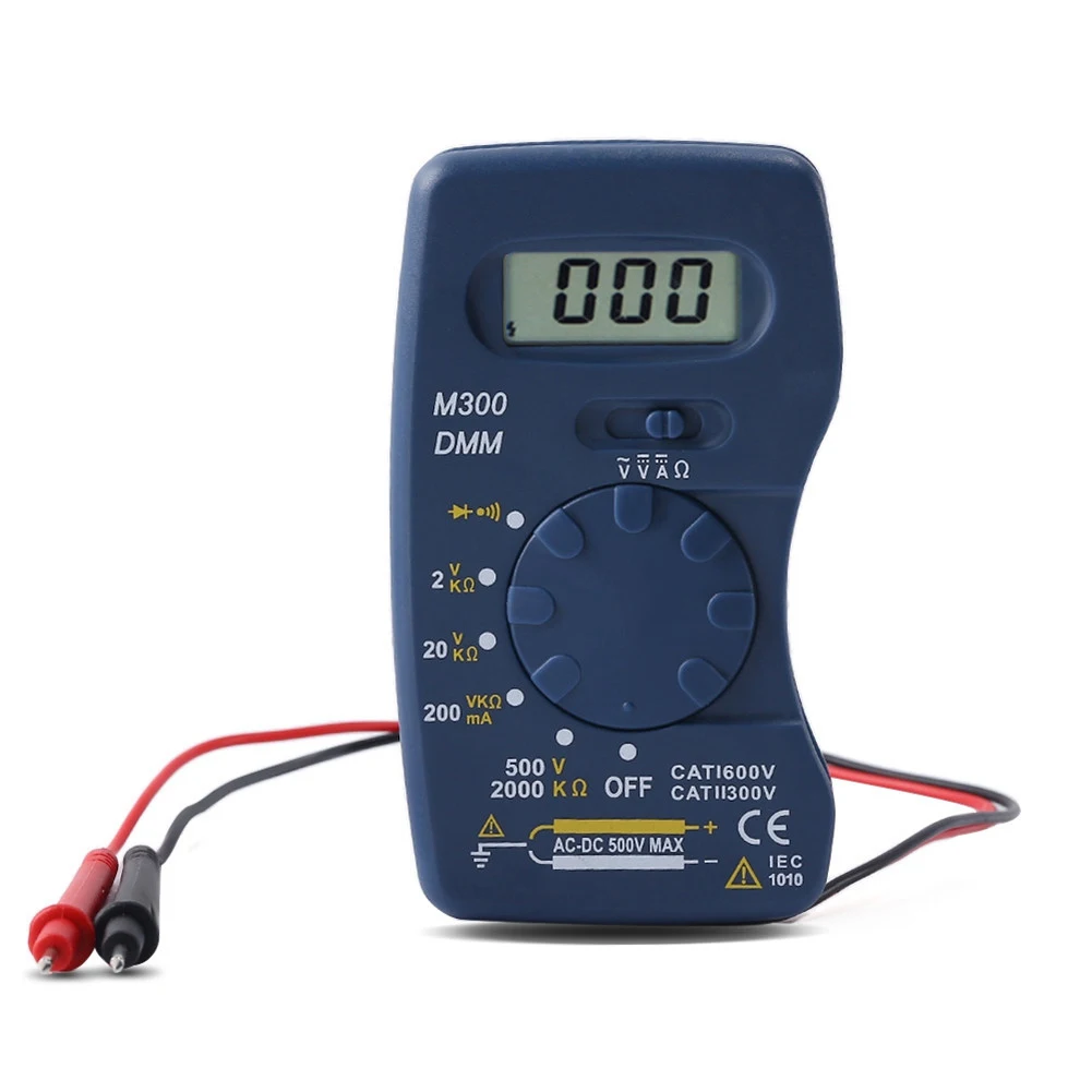 Mini Digital Multimeter Pocket DMM AC/DC Current Voltage Resistance ...