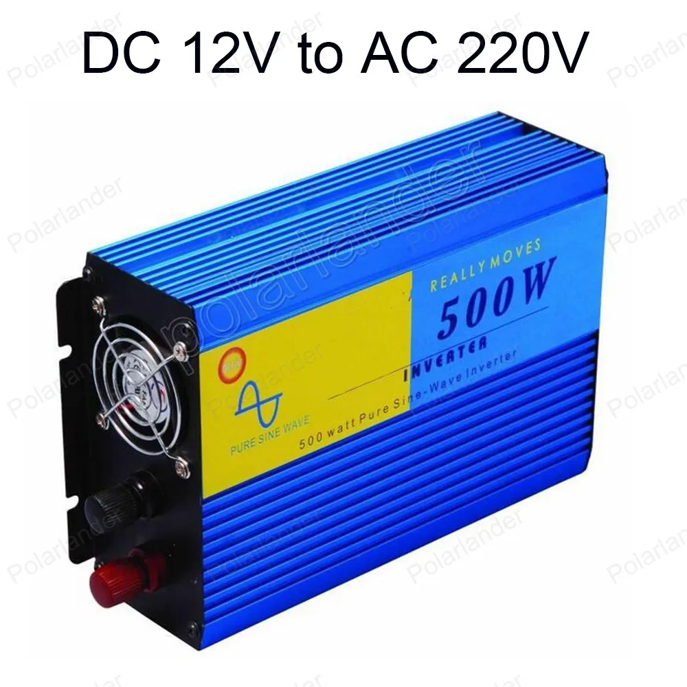 DC 12V to AC 220V Pure Sine Wave Power Inverter 500W Car Power Inverter converter CE ...