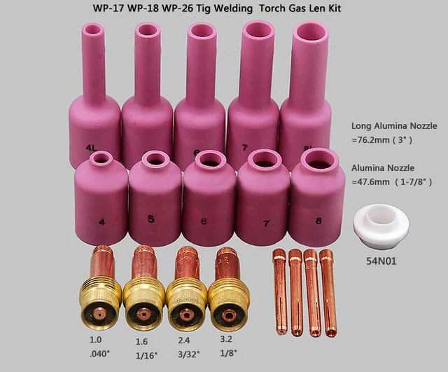 Aliexpress.com : Buy TIG KIT Long Gas Lens & Long Alumina Cup Fit TIG ...