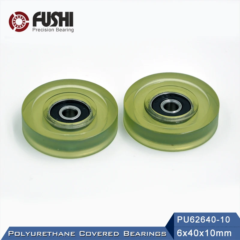 PU-626-Polyurethane-Covered-Bearing-6-40-10-mm-2-Pcs-Shaft-6mm-PU62640 ...