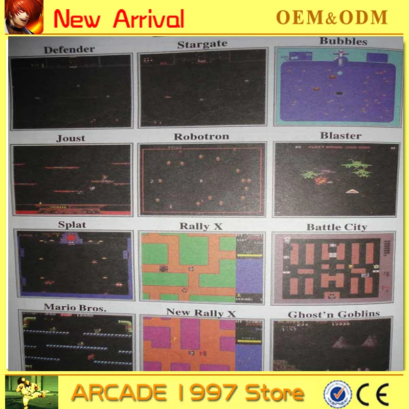 Arcade Jamma 19 in 1 Classical Game PCB for jamma arcade multi game ...