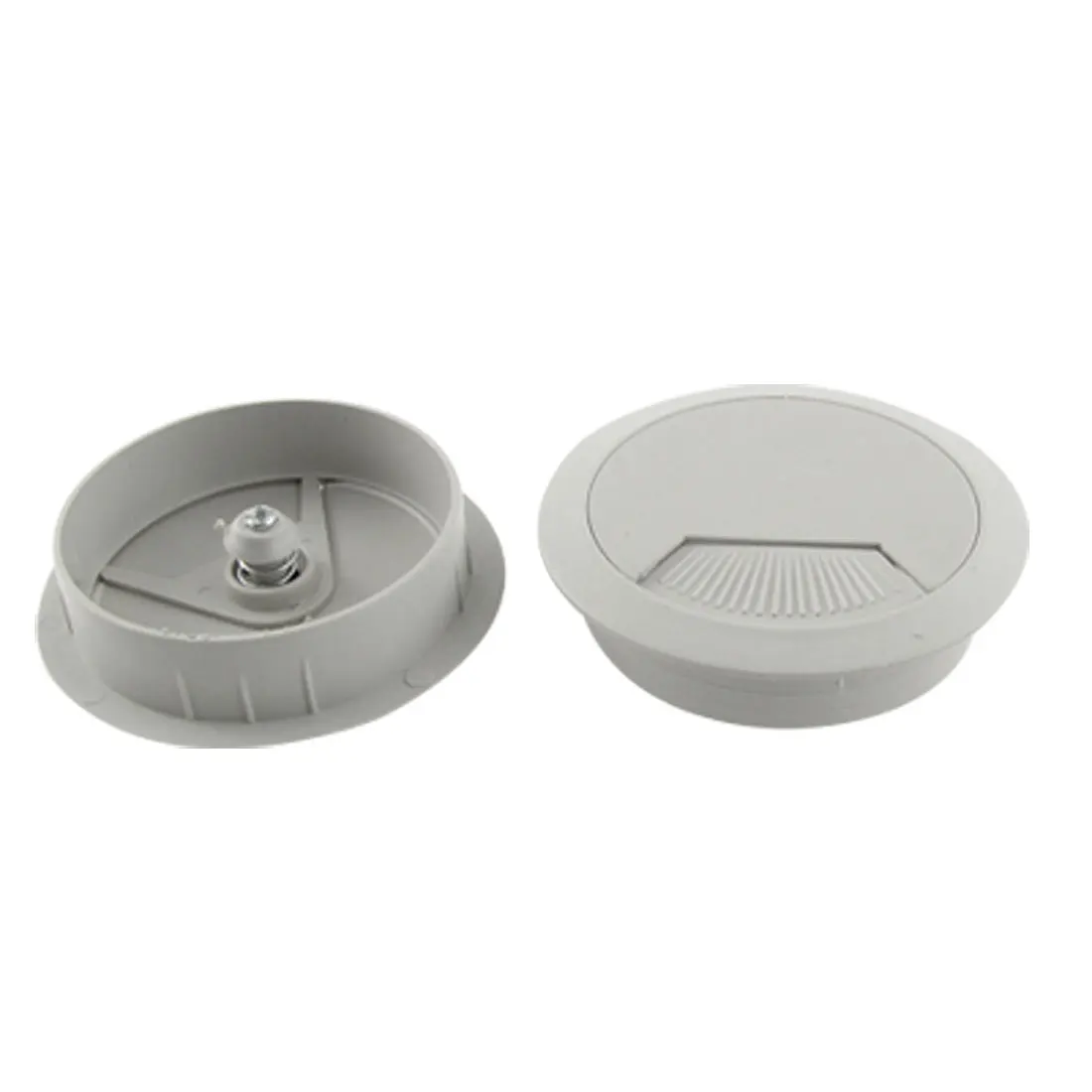 UXCELL 2 Pcs Computer Desk Plastic Grommets Wire Hole Cap Cable Round ...