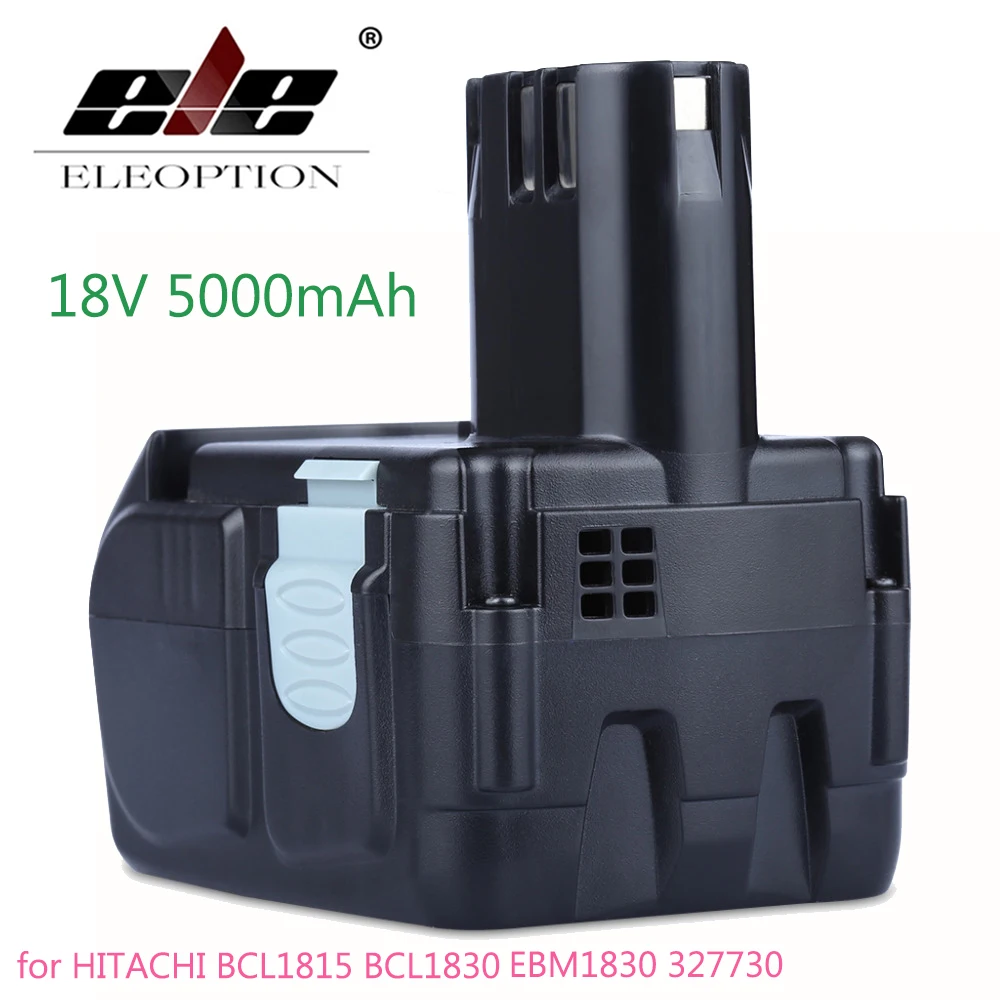ELEOPTION High Capacity 18V 5000mAh Li ion Battery for HITACHI BCL1815 ...