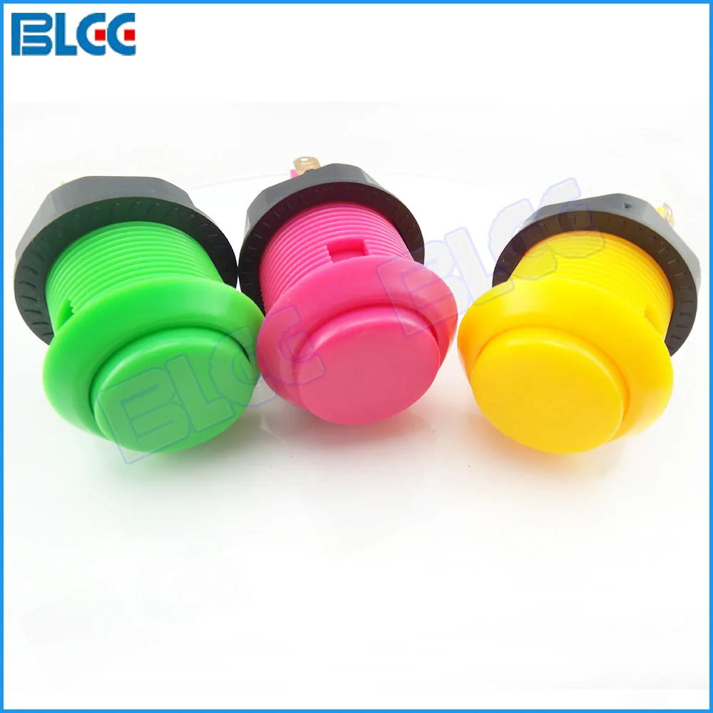 10pcs / Lot 24mm Arcade Push Buttons for Arcade Games Machine ,3 colors ...