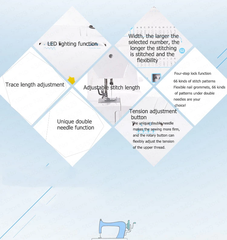 Lm1108 Domestic Sewing Machine Dragonfly Brand Model 2235 33 Stitches ...