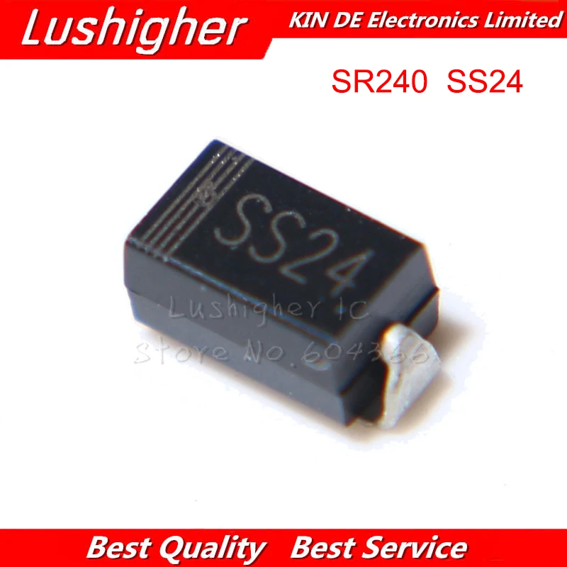 100Pcs SS24 2A 40V SMA SR240 DO 214AC SMD ไดโอด SCHOTTKY|smd diode ...