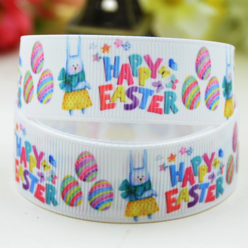 22mm 25mm 38mm 75mm Easter Rabbit Cartoon Character printed Grosgrain ...