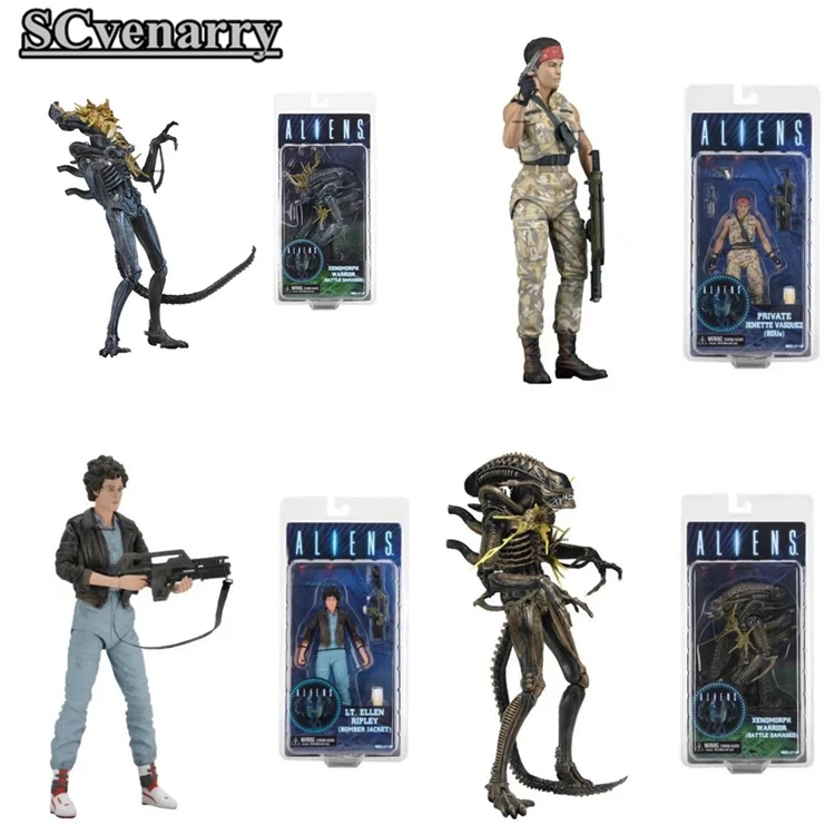 18cm Aliens LT.Ellen Ripley Bomber Jacket Xenomorph Warrior Battle ...