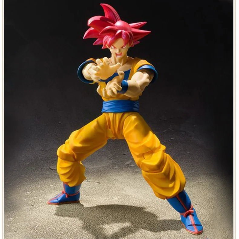 Aliexpress.com : Buy Anime Dragonball Z Goku Red Hair Super Saiyan 18cm ...