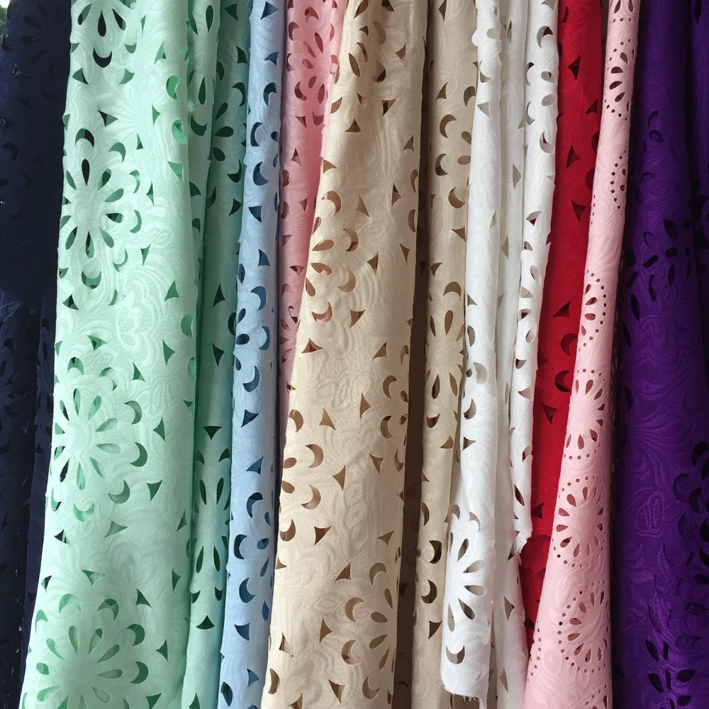 Latest 100% high quality Excellent African Laser cut Lace Fabric 5 ...