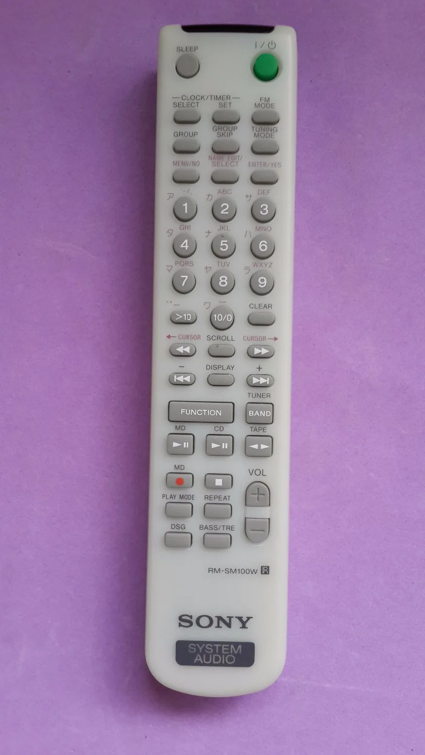 NEW For SONY RM SM100W SYSTEM AUDIO CD TAPE MD TUNER REMOTE CONTROL CMT ...