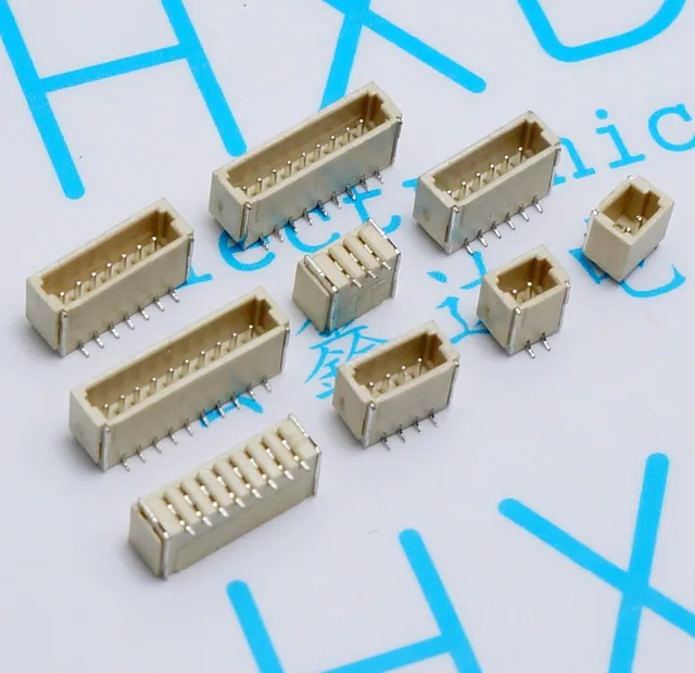 100Pcs Vertical 1.0mm Pitch SMD Connector Plug in Base 2P/3P/4P/5P/6P ...