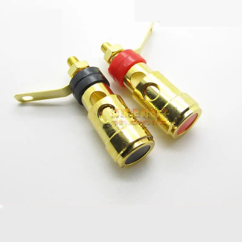 1pairs/lot Length 40mm Gold Plating Binding Post Self Locking Pressing ...
