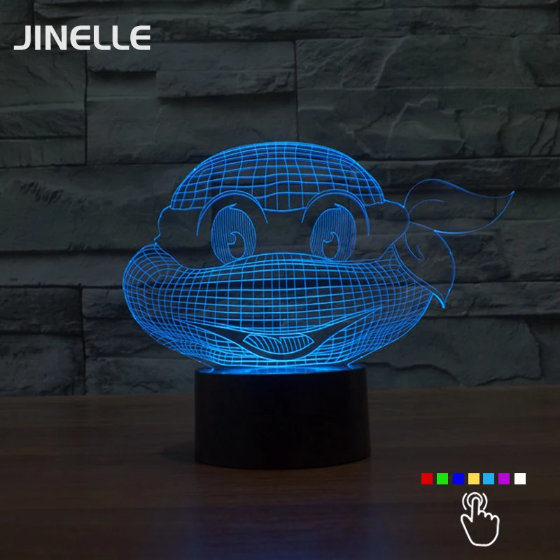 Dropship 7 Colors Changing Turtle Night Light Lamps 3D USB LED Touch ...