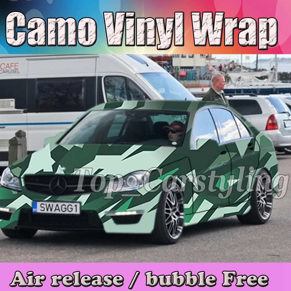 Permanent Adhesive Back Vinyl Sheets Camo Vinyl Camouflage Vinyle Car ...