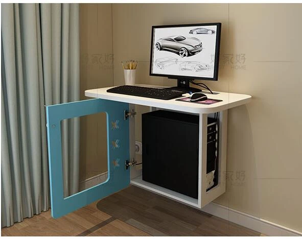 Small Family Model Bedroom Wall Computer Desk. Hanging Space Saving ...