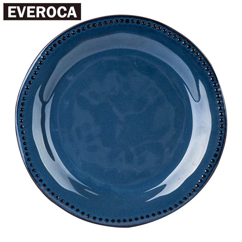 Irregular European Style Retro Ceramic Glossy Plate Creative Western ...