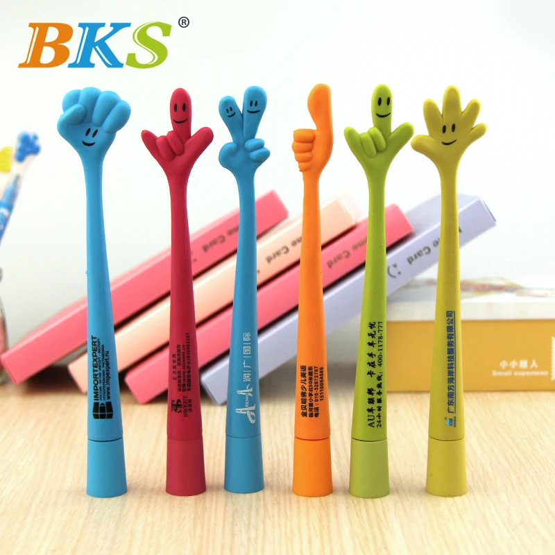 Flexible Finger Shape Ballpoint Pens Kawaii Stationery Cute Bendable ...