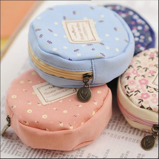Round Canvas Coin Purse | semashow.com