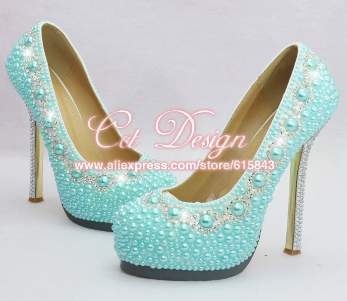 free shipping by DHL custom make rhinestone and light blue bridal ...