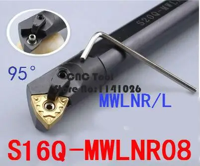 S16Q MWLNR08/S16Q MWLNL08 Boring Bar,Dia 16*180mm Internal turning Tool holder CNC tool holder ...
