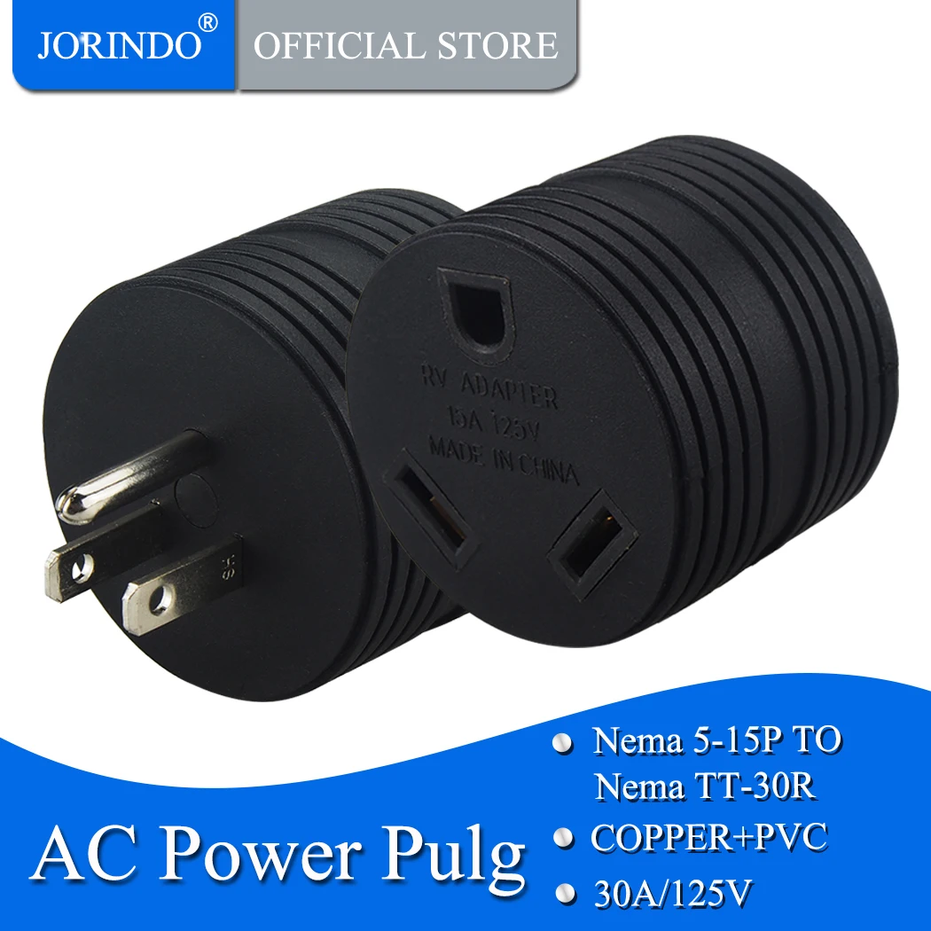 JORINDO [5-15P Male to TT-30R Female] Nema 5-15P to TT-30R 30Amp RV AC ...