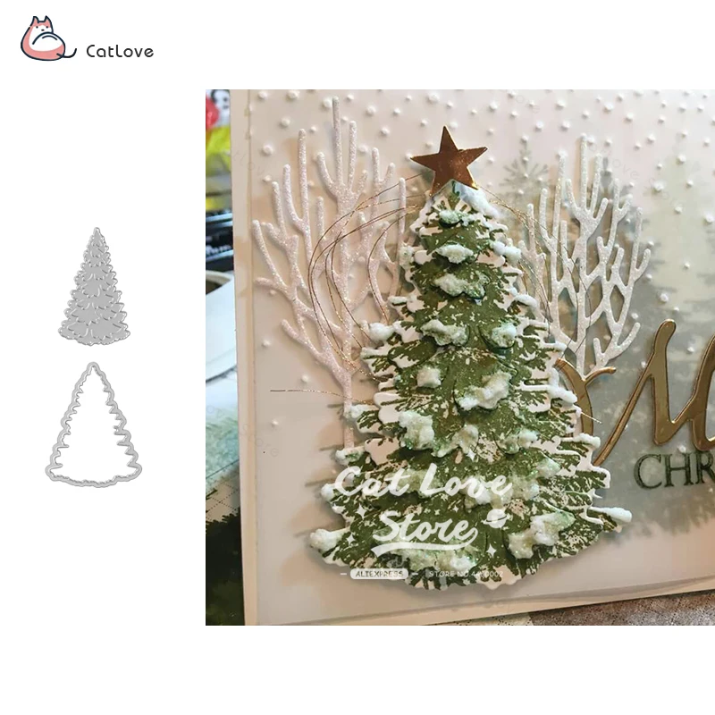 Christmas Tree Metal Cutting Dies Christmas Stencil For DIY ...