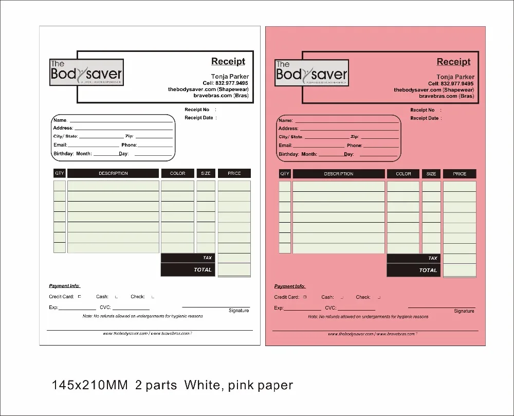 Custom print A5 145X210mm size two copy invoice book , include shipping ...