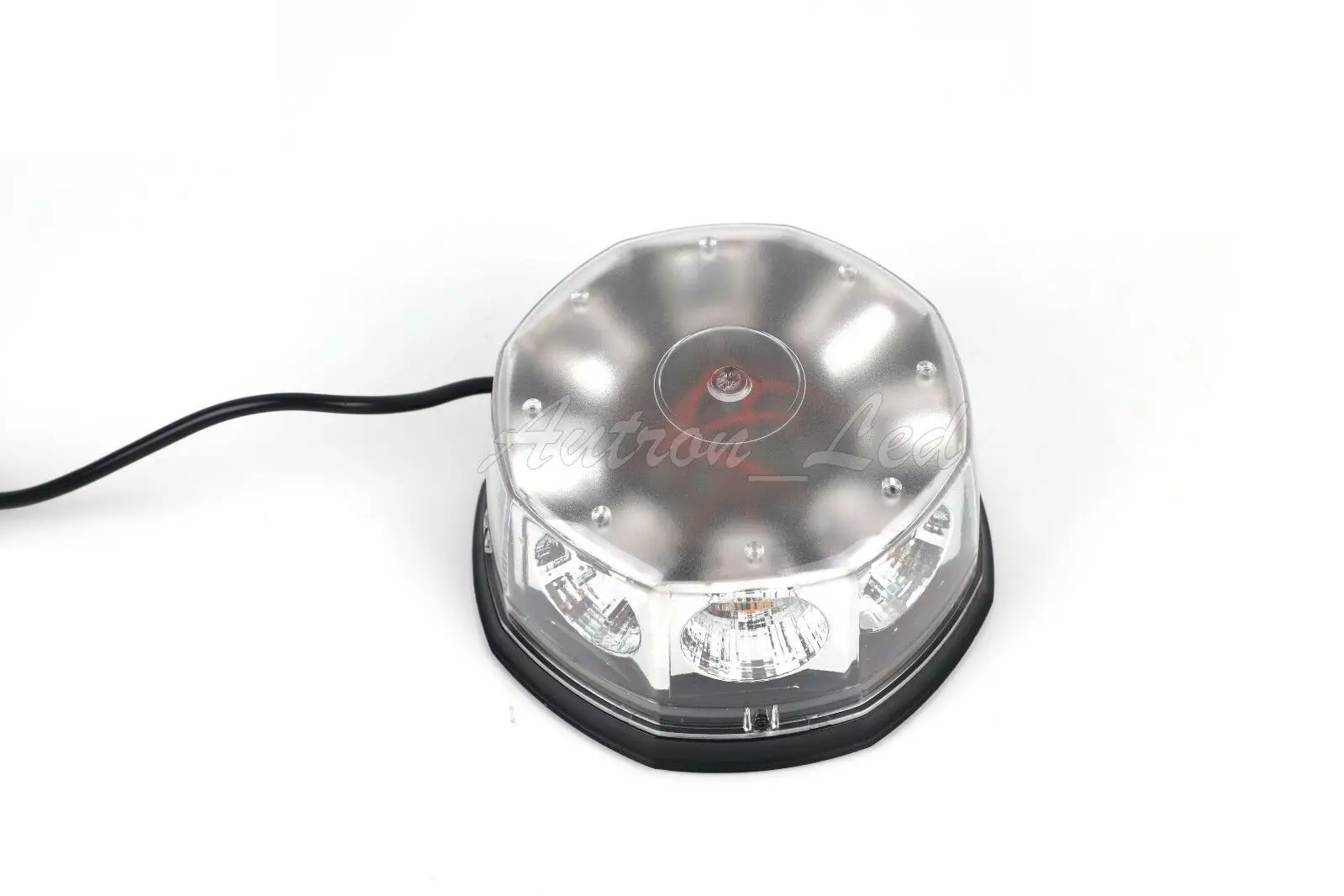 High Power Amber COB LED Warning Emergency Rotating Round Roof Top ...