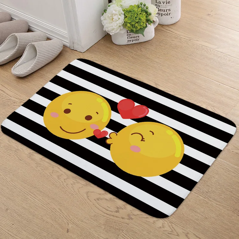 New Smile HOME Face Door Mats Kiss Emoji Entry Mats Living Room Door ...