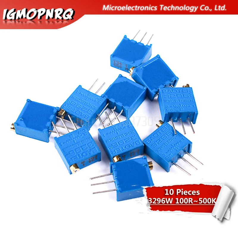 10pcs-3296W-series-resistanceohm-Trimpot-Trimmer-Potentiometer-1K-2K-5K ...