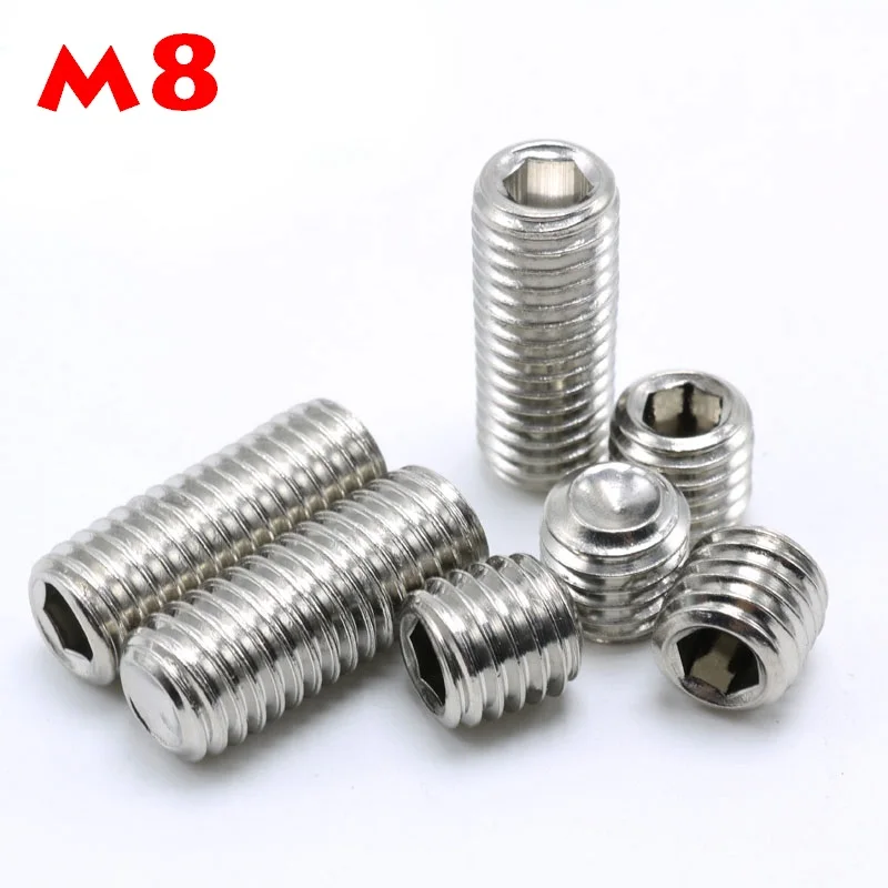 304 Stainless steel M8x6/m8*8/m8x10/m8x12/m8x16/m8x20/m8x25mm Hex ...