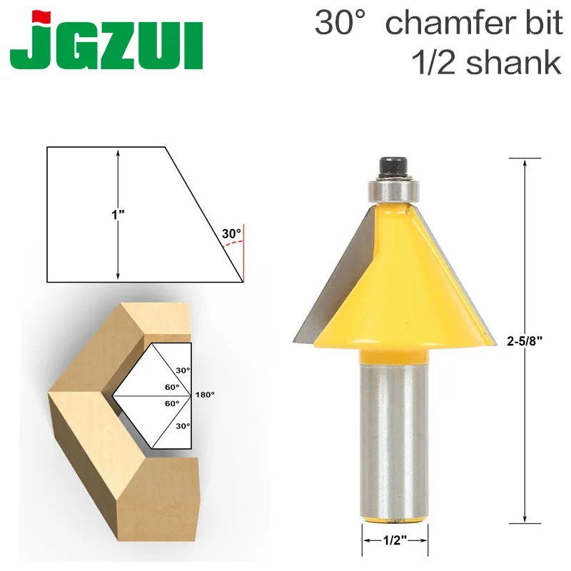 Aliexpress.com : Buy 1pc 30 Degree Chamfer & Bevel Edging Router Bit 1/ ...