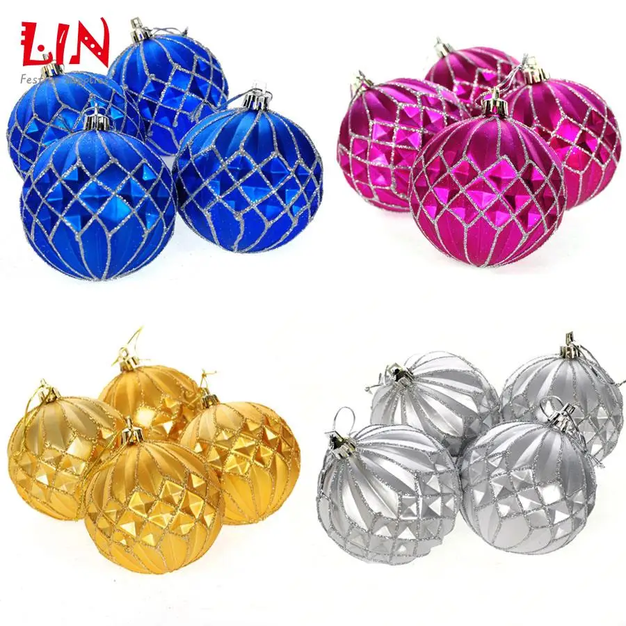 hanging Christmas tree accessories 8cm Matt Diamond paint decoration ...