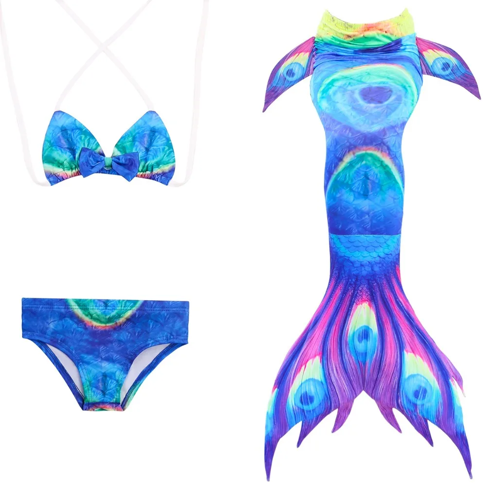 Children Mermaid Tail For Girl Swimming Costume Cosplay Kids Swimsuit ...