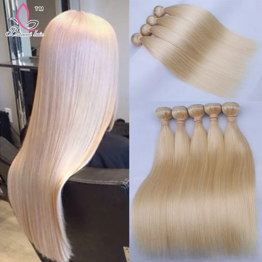 613 7A Cabelo Virgem Loira Em Linha Reta Cabelo Brasileiro Loiro Mel ...