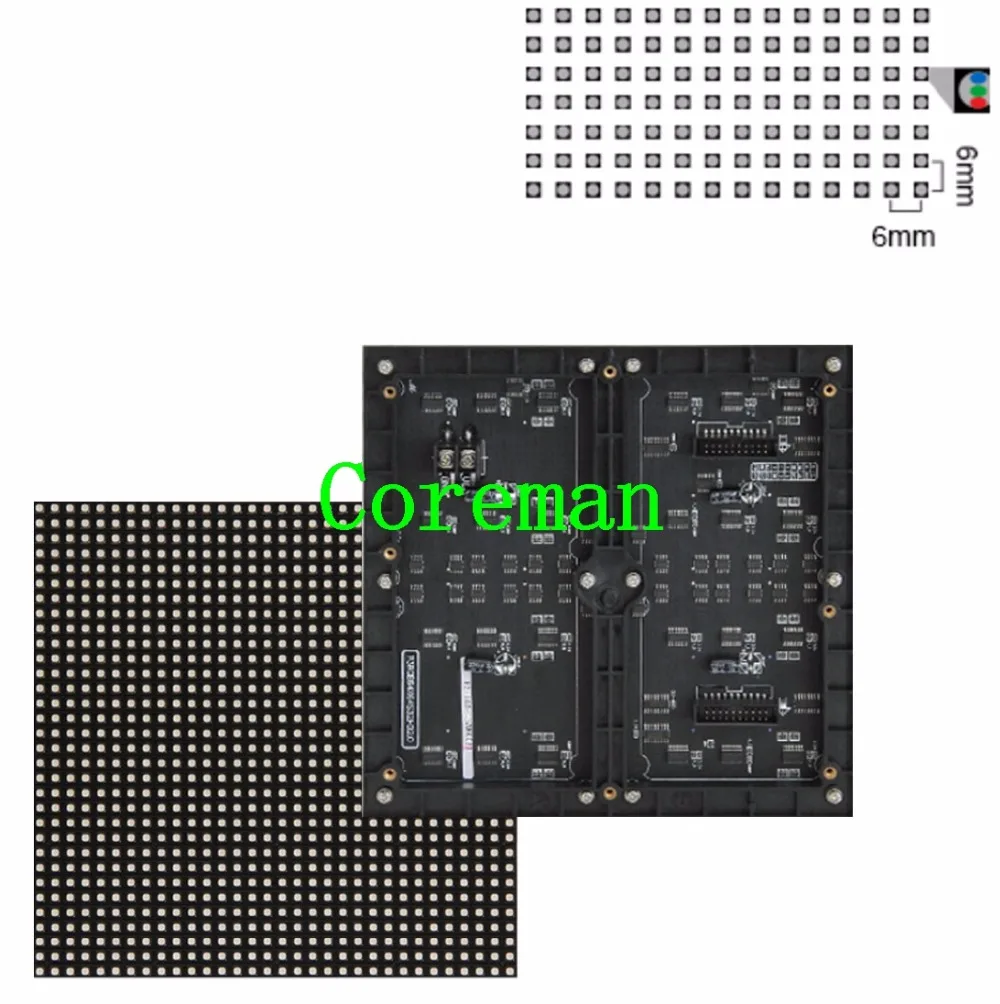 Módulo de led 3 em 1, para ambientes internos, hd, smd, 32x32, rgb, p6 ...