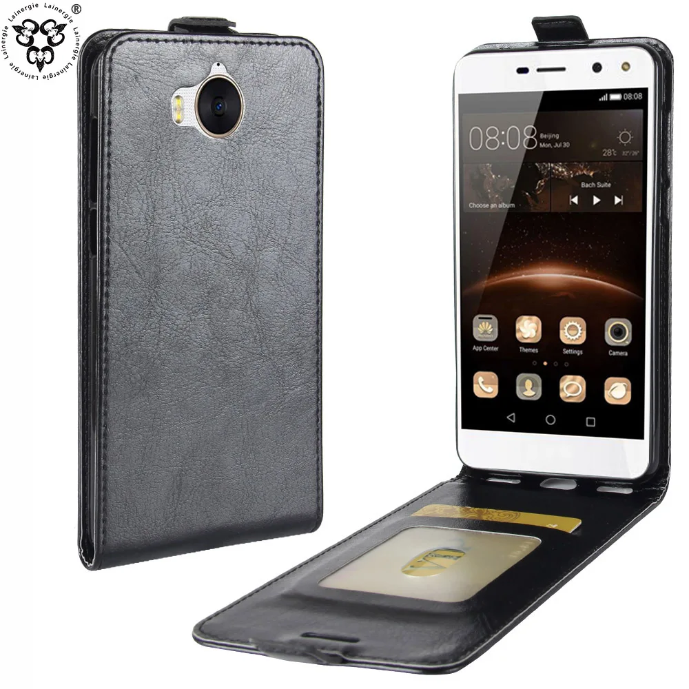 Lainergie Case For HUAWEI Y5 2017 R64 Pattern PU Leather Phone Bags ...