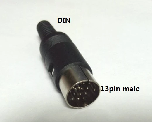 13ピンオスインラインDIN 13Pプラグオーディオavコネクタ,送料無料,5個|plug audio|connector plugplug connector - AliExpress