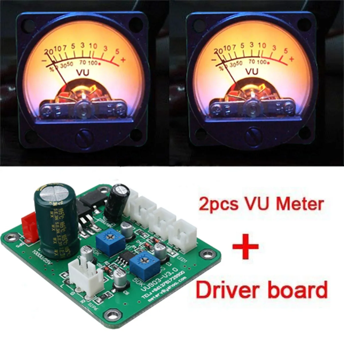 Купить Vu метра теплый подсветка запись аудио уровень усилителя с ...