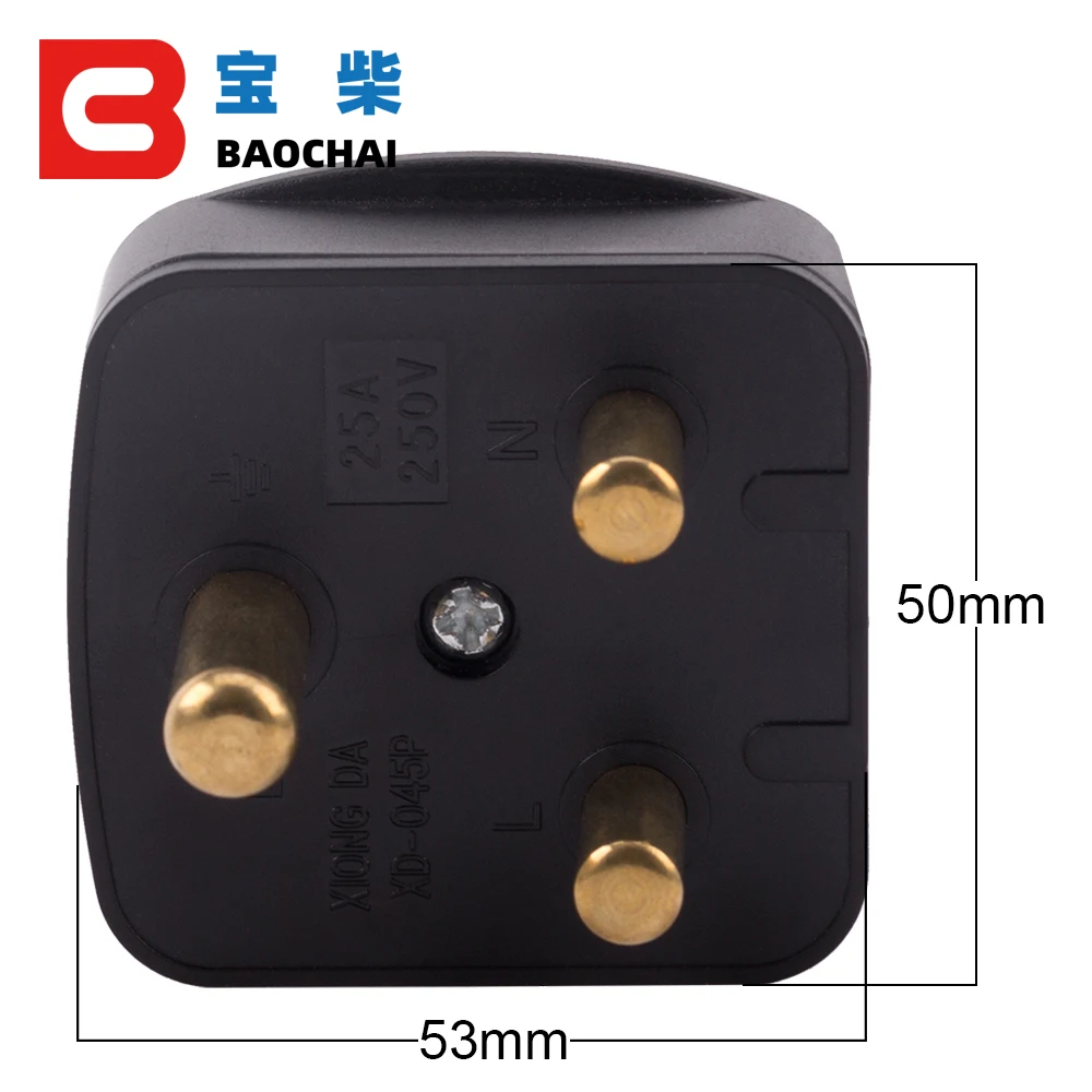 Universal 250V 25AMP south africa plug adaptor power electrical wall ...