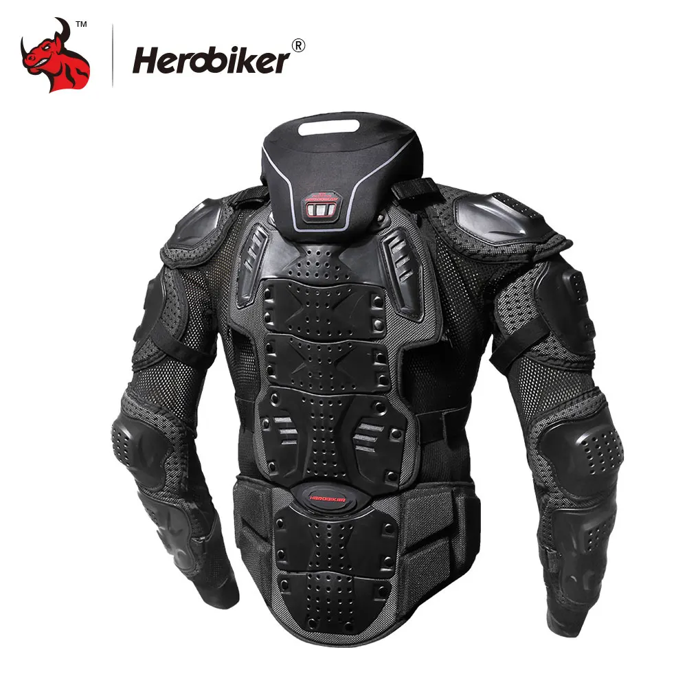 Automotive HEROBIKER Motorcycle Full Body Armor Jacket spine chest ...